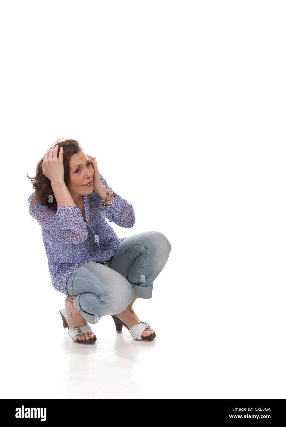 Emotional scared young people Cut Out Stock Images & Pictures - Alamy