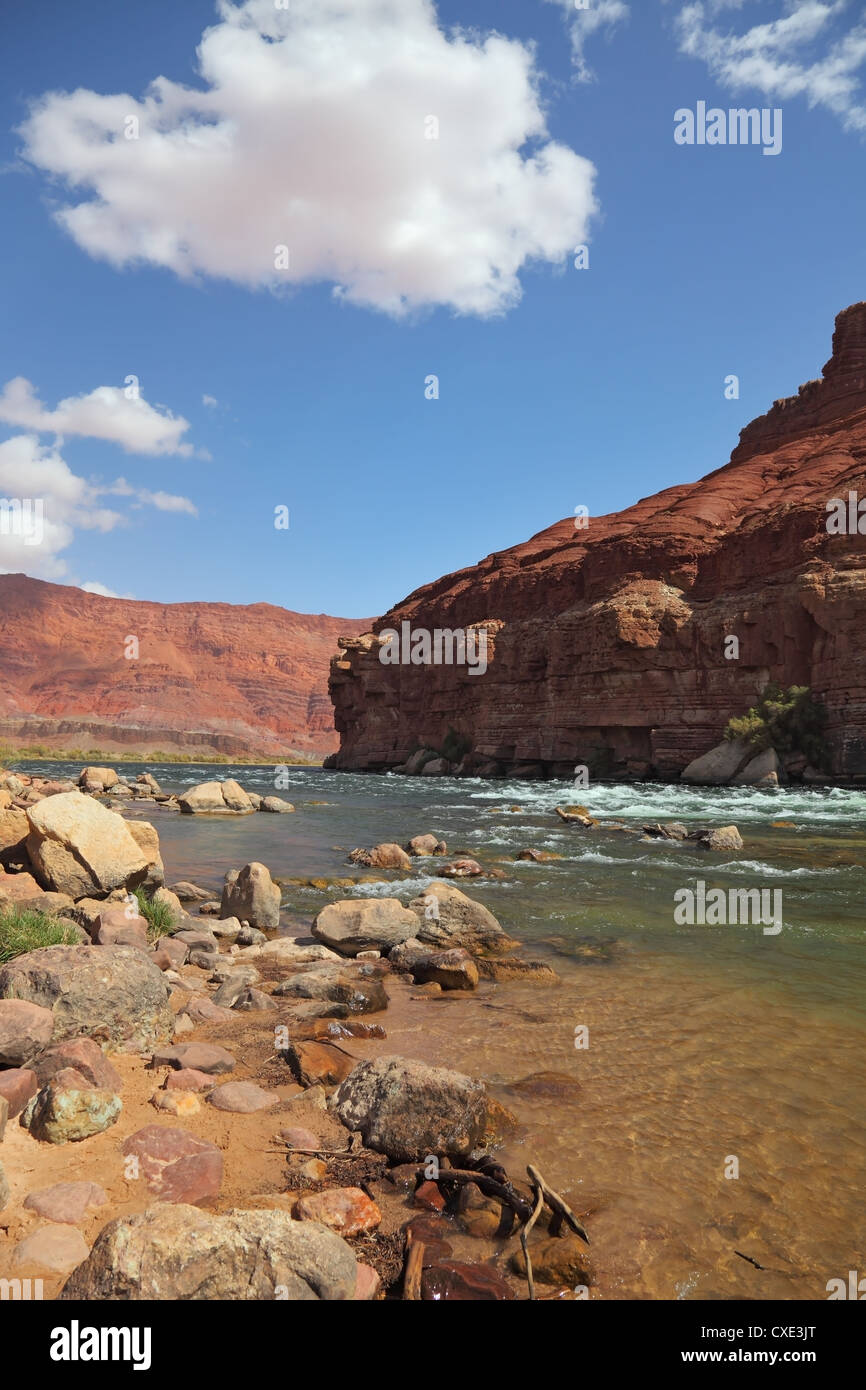 The the Colorado River in the red rocks Stock Photo - Alamy
