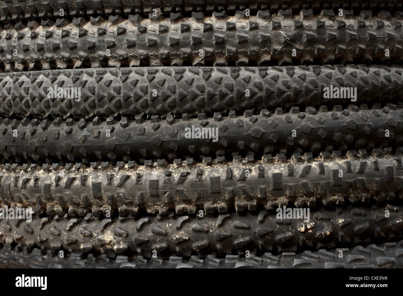 Pile of used mountain bike tires Stock Photo - Alamy