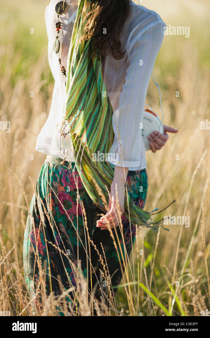 Portable cd player grass hi-res stock photography and images - Alamy
