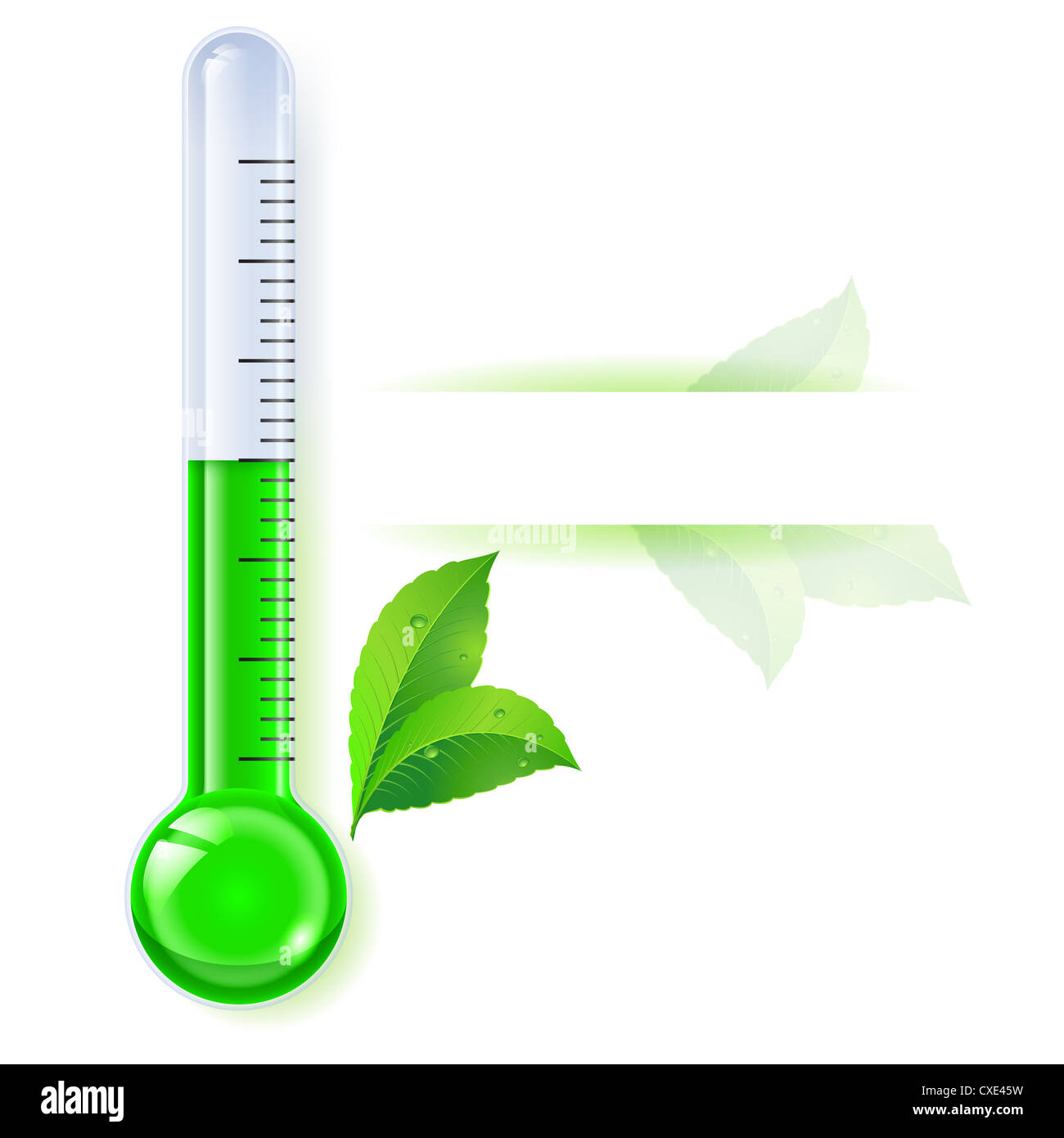 Thermometer by seasons. Spring. Illustration on white Stock Photo - Alamy