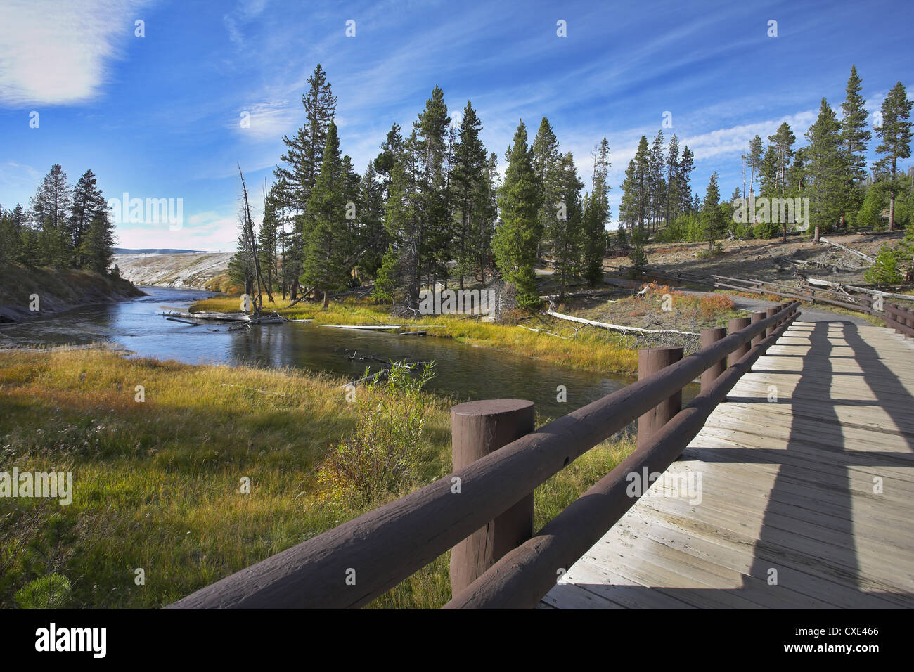 The wooden foot bridge Stock Photo - Alamy