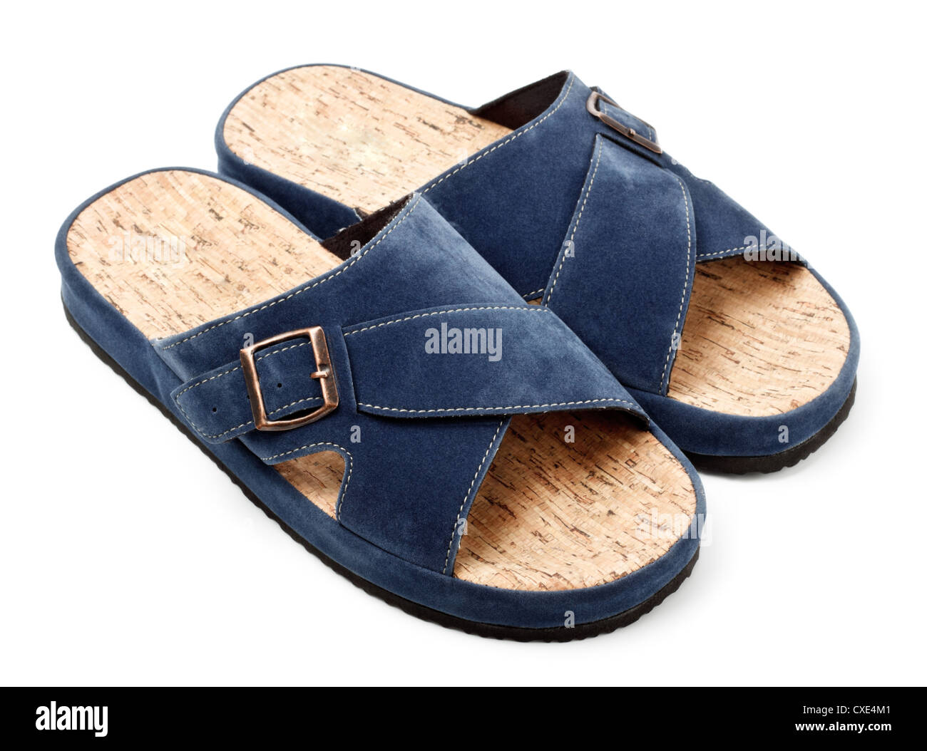 two blue slippers Stock Photo - Alamy