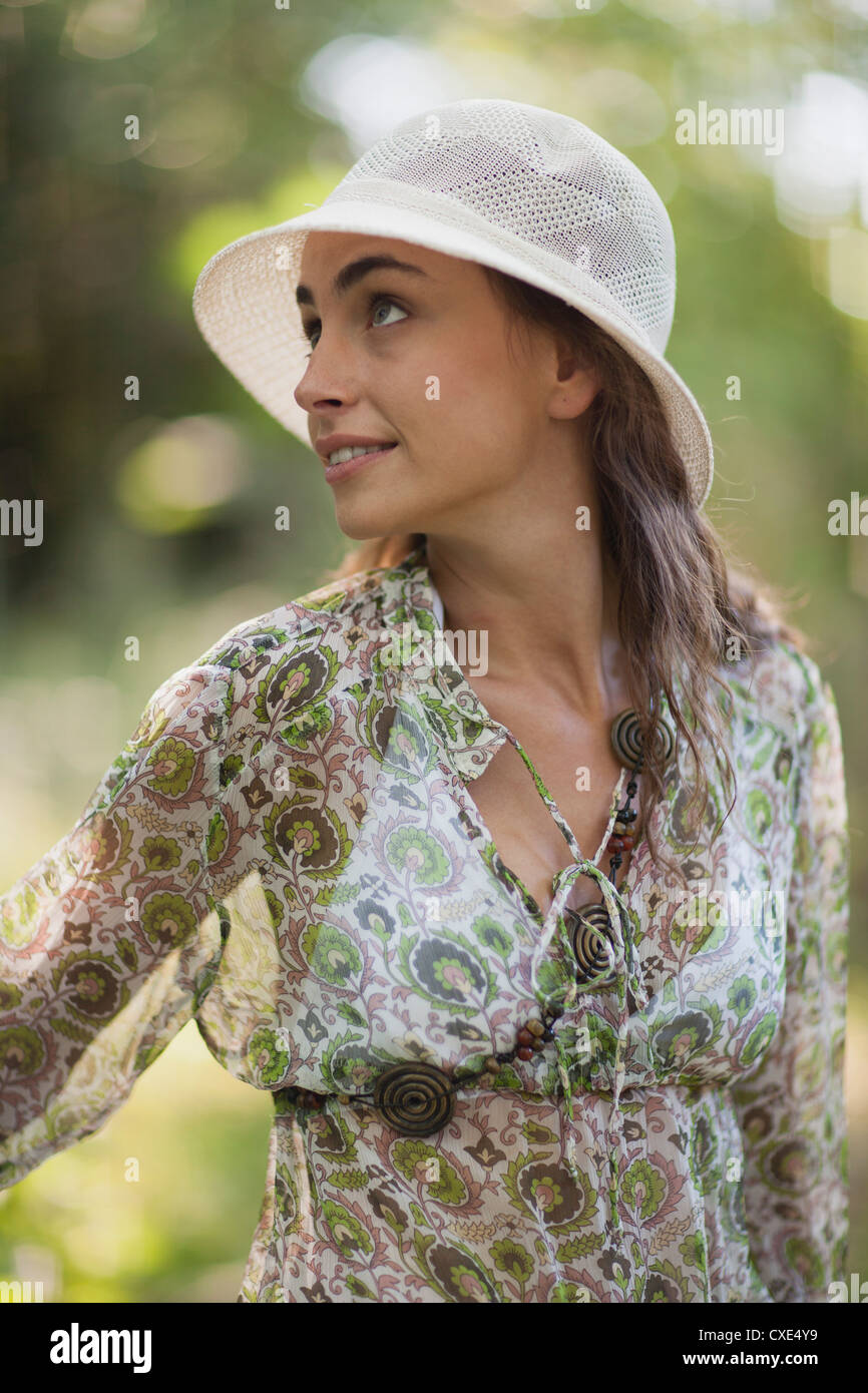 Woman dressed floral hi-res stock photography and images - Alamy