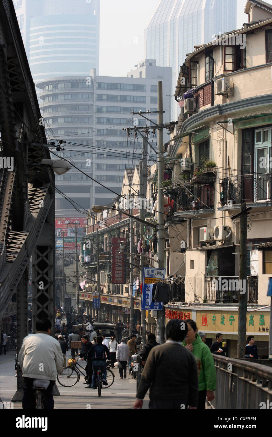 Shanghai Old Town and skyscrapers Stock Photo - Alamy