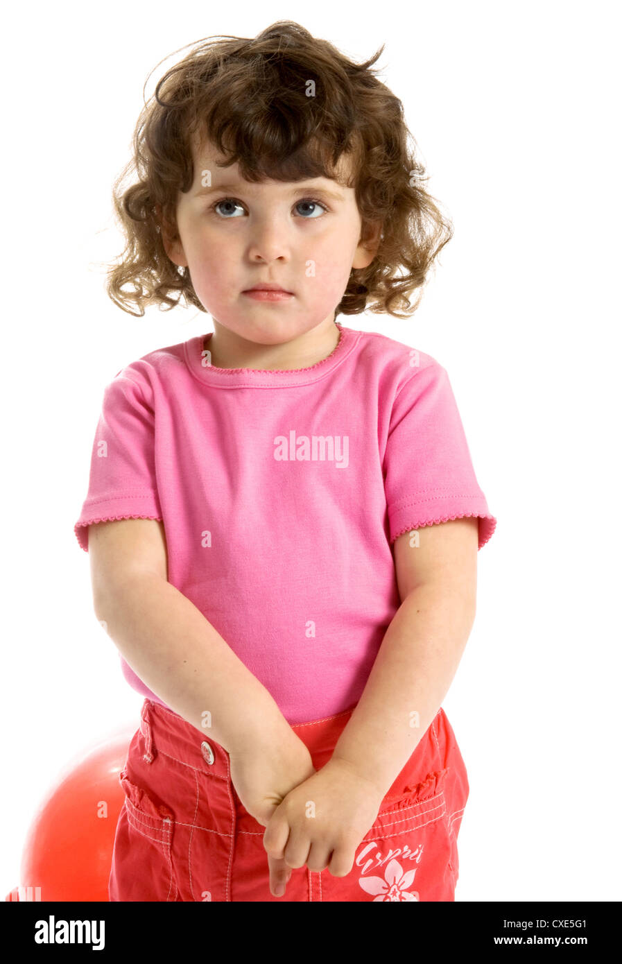 little ringlet girl Stock Photo - Alamy