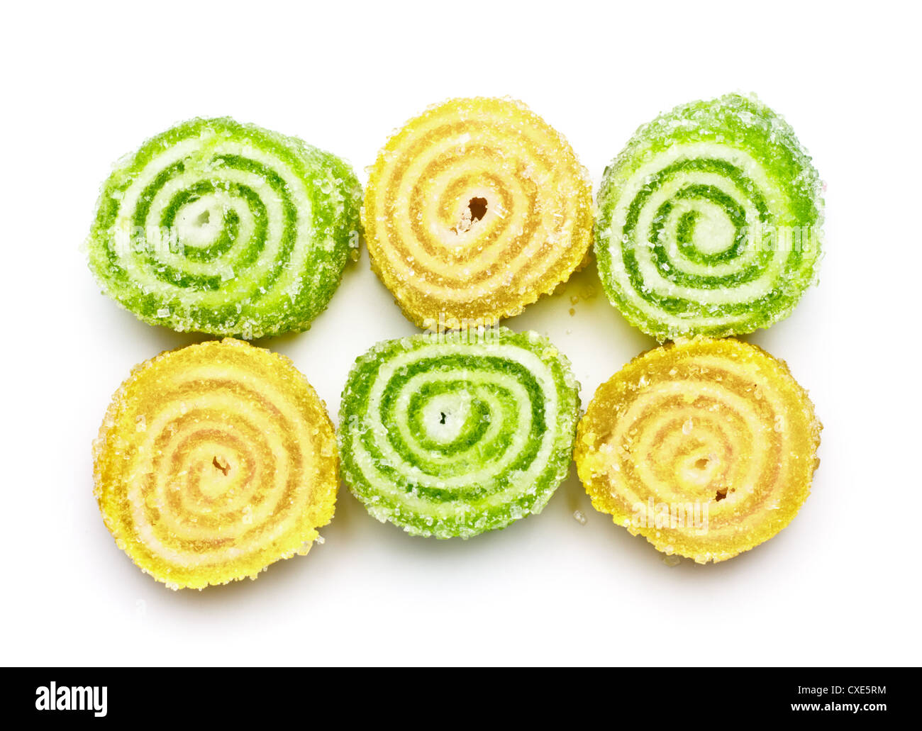 Spiral Gelatin Sweets Stock Photo - Alamy