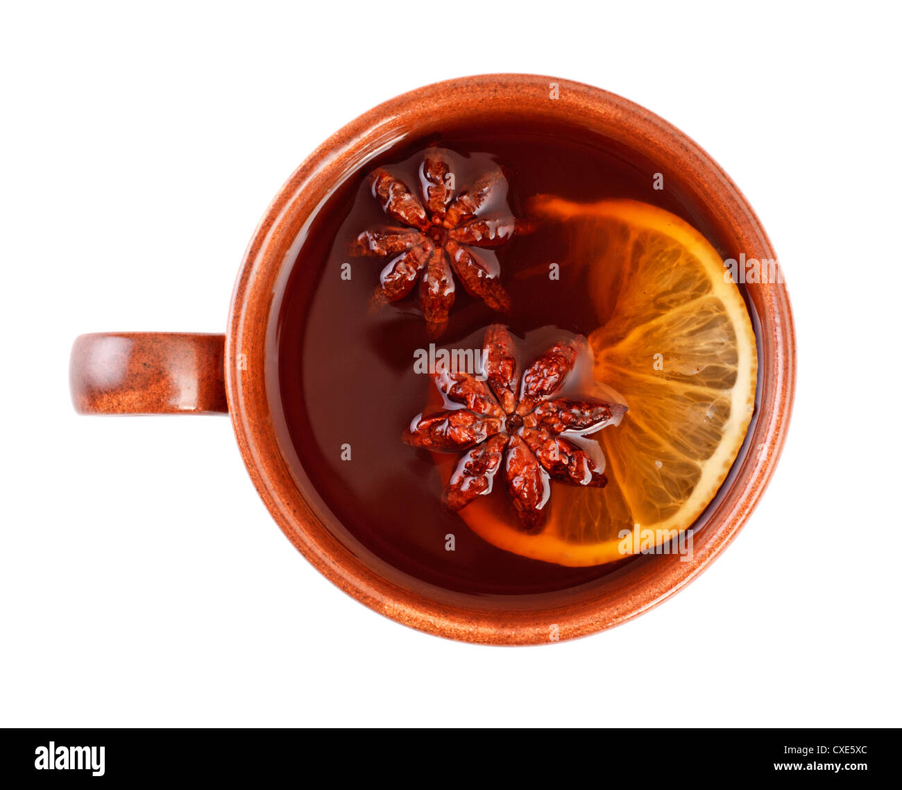 tea with cinnamon sticks and star anise Stock Photo - Alamy