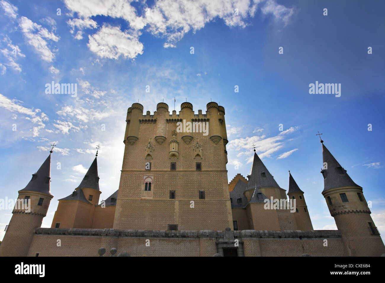 Medieval Spanish palace Stock Photo - Alamy