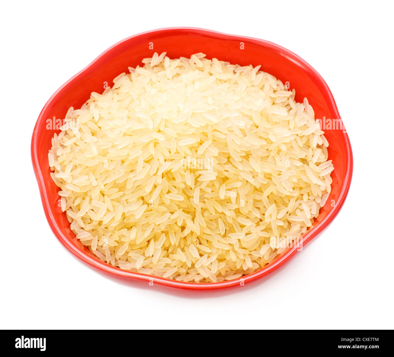 Bowl Of Raw Rice Stock Photo - Alamy