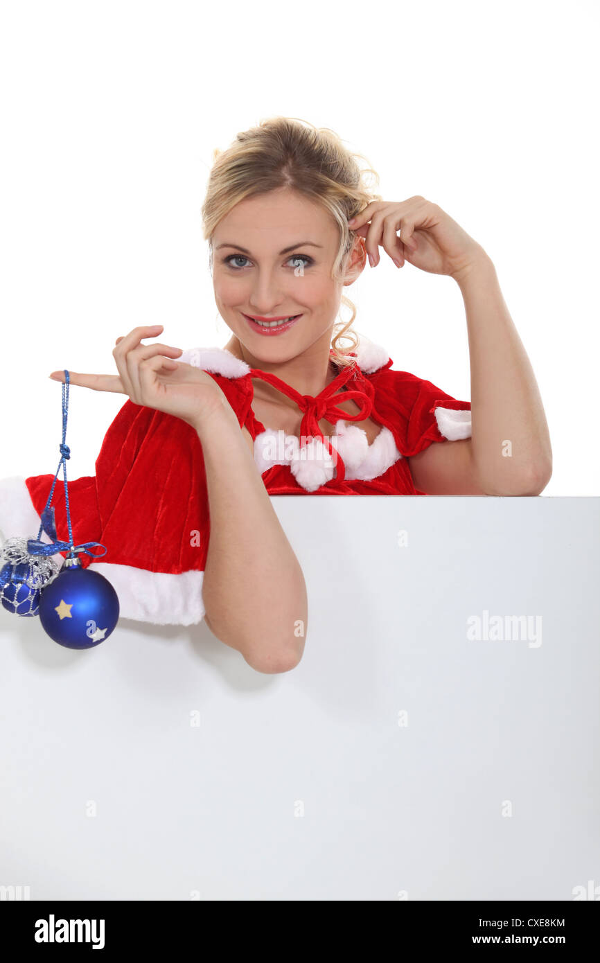 Woman with blue balls Stock Photo - Alamy