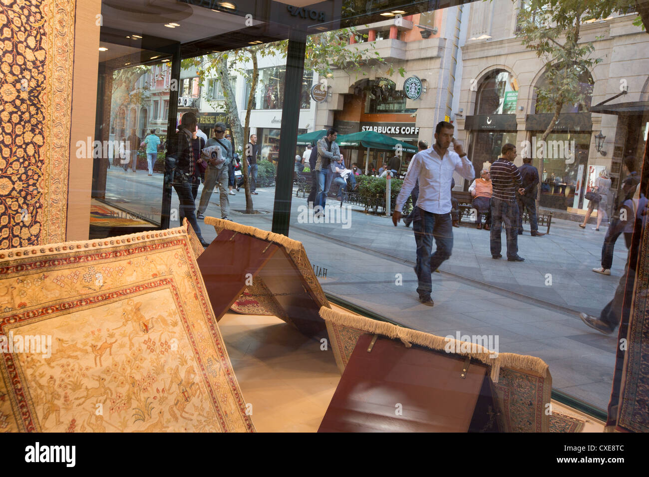 Carpet shop near the Grand Bazaar, in Istanbul, in Turkey Stock Photo ...