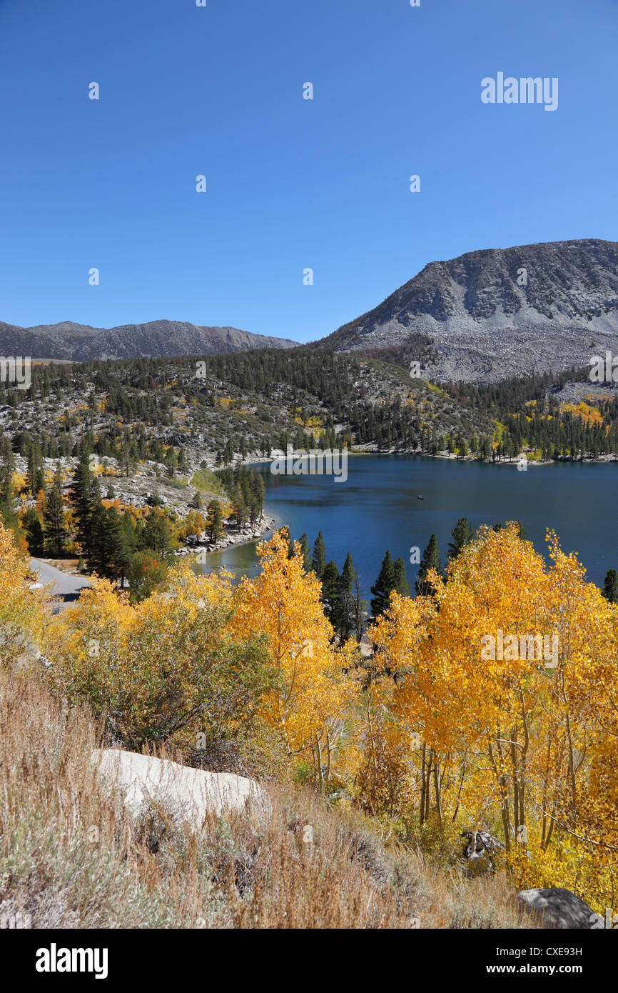 The lake with bright blue water Stock Photo - Alamy