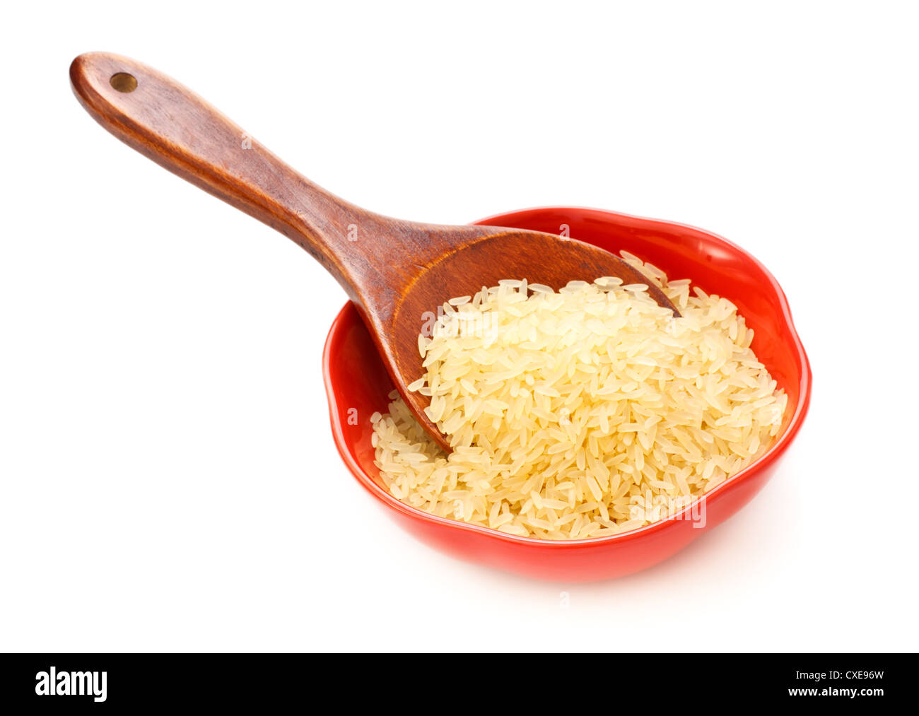 Bowl Of Raw Rice Stock Photo - Alamy