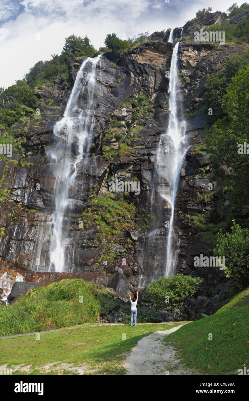 Picturesque waterfall in Italy Stock Photo - Alamy