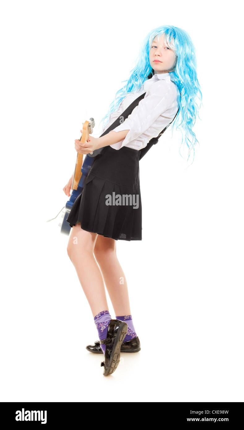 Teen Girl Rockstar Stock Photo - Alamy