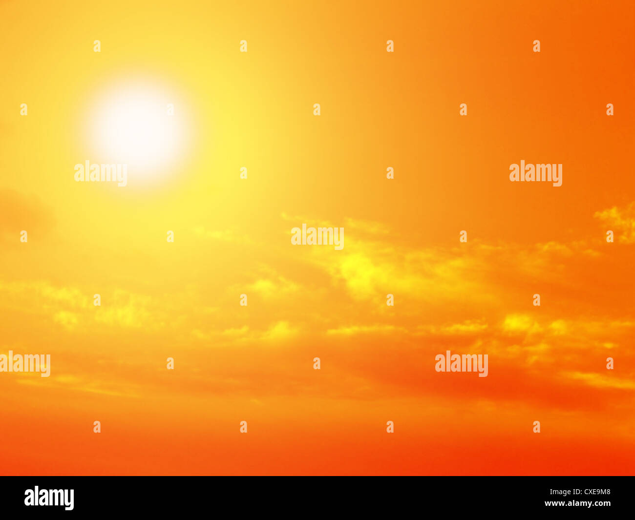 Dramatic sun, sky, clouds Stock Photo - Alamy