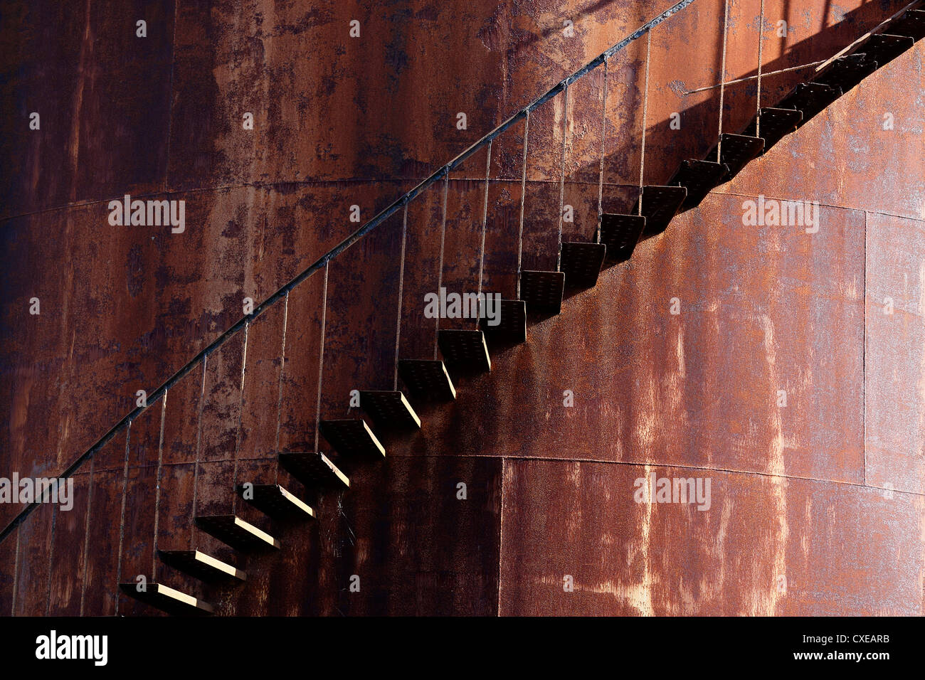 rusted, abandoned oil storage tank Stock Photo - Alamy