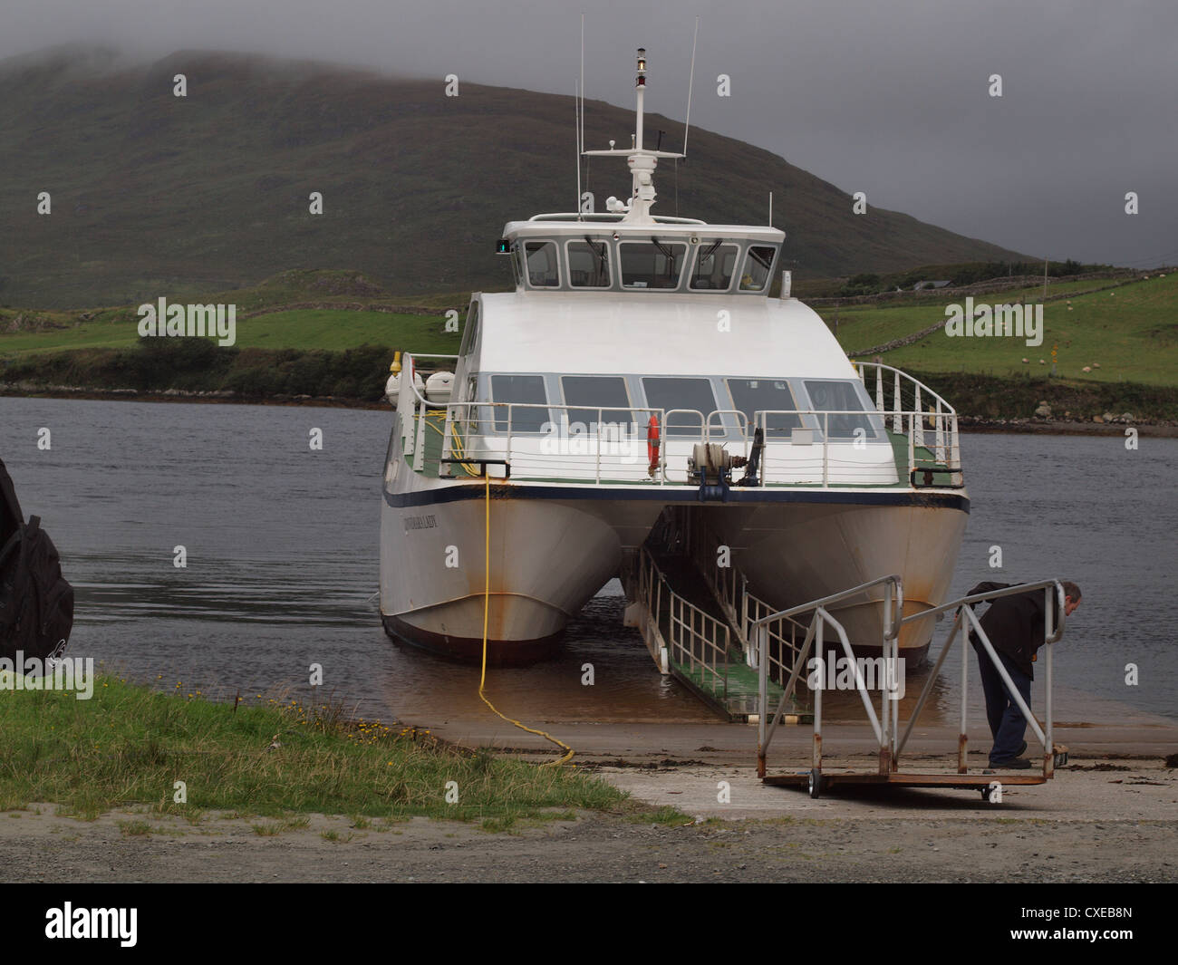 The Catamaran, Connemara-Lady preparing for a cruise upon killary ...