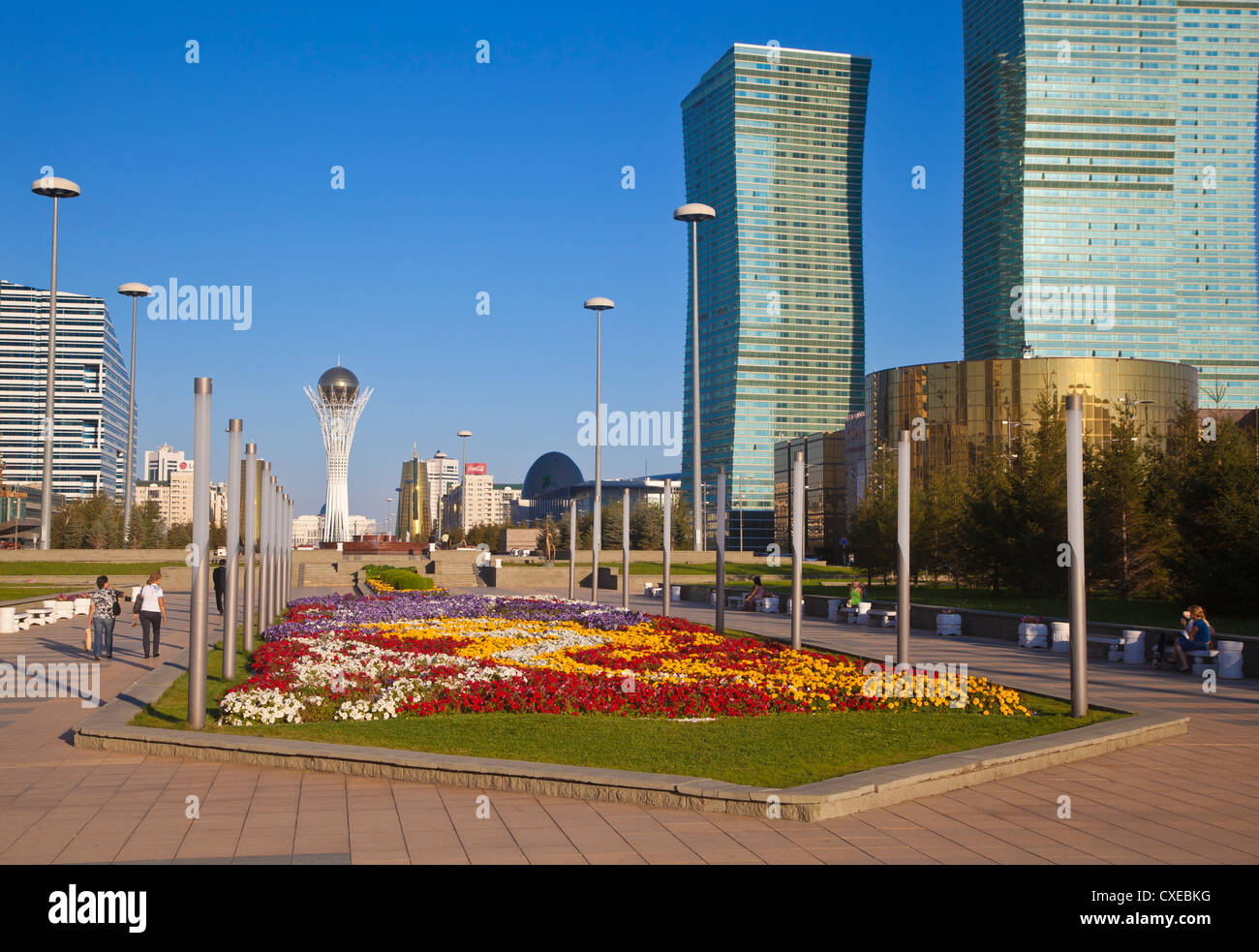 Modern architecture in the bayterek tower hi-res stock photography and ...