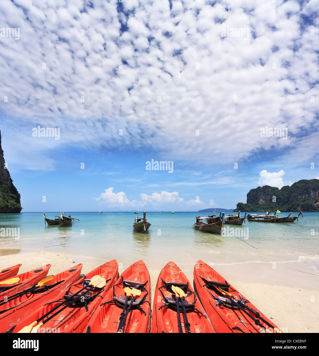The boats on the southern islands Stock Photo - Alamy