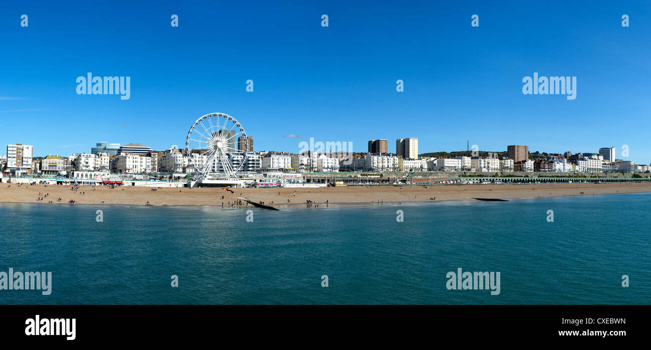 A panoramic view of Brighton seafront Stock Photo - Alamy