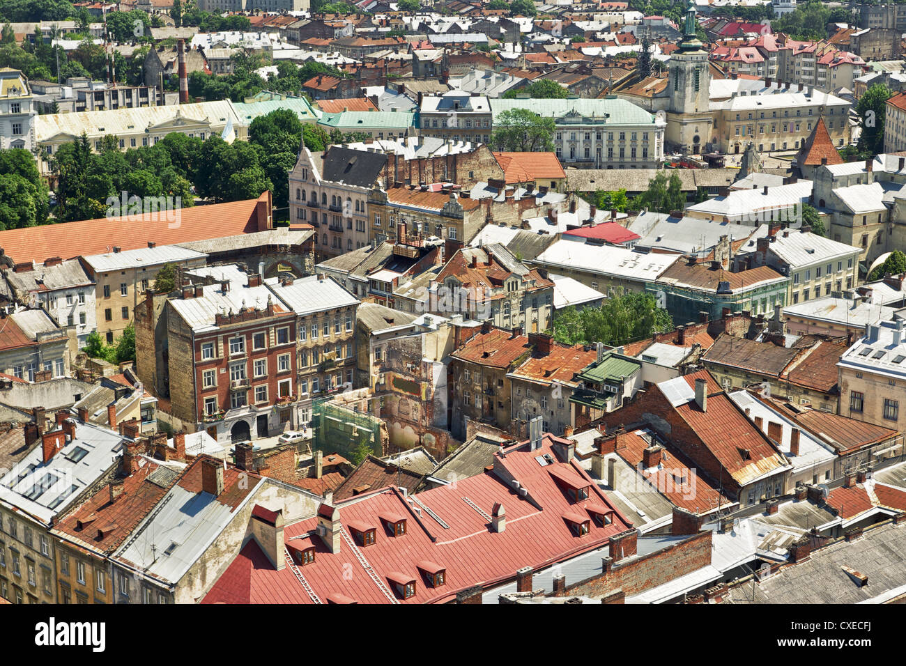 Lviv Aerial View Stock Photo - Alamy