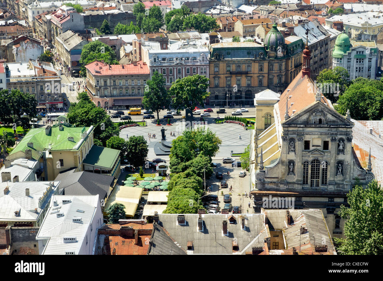 Lviv Aerial View Stock Photo - Alamy
