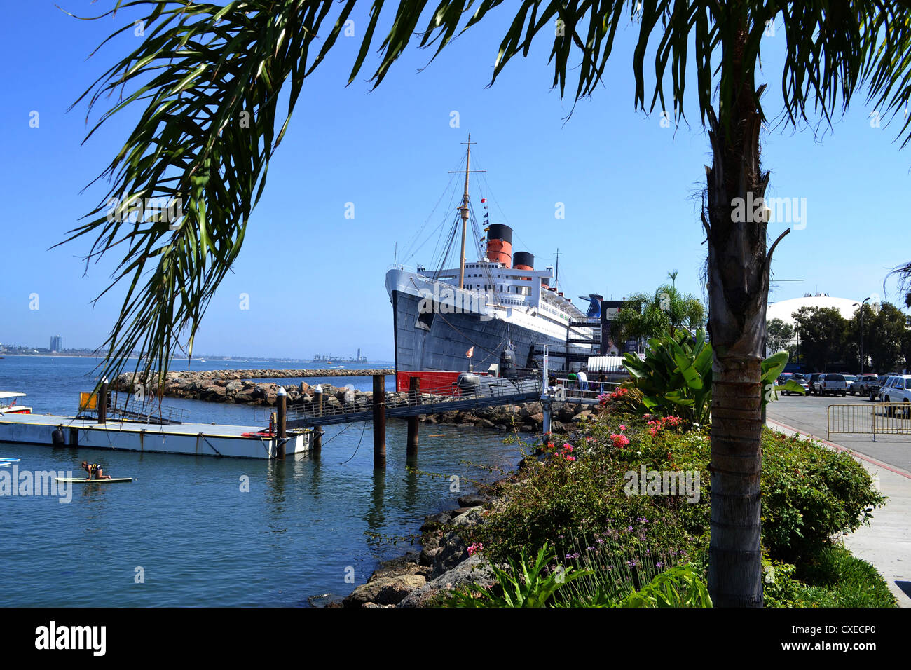 Queen Mary at Long Beach, California, USA Stock Photo - Alamy