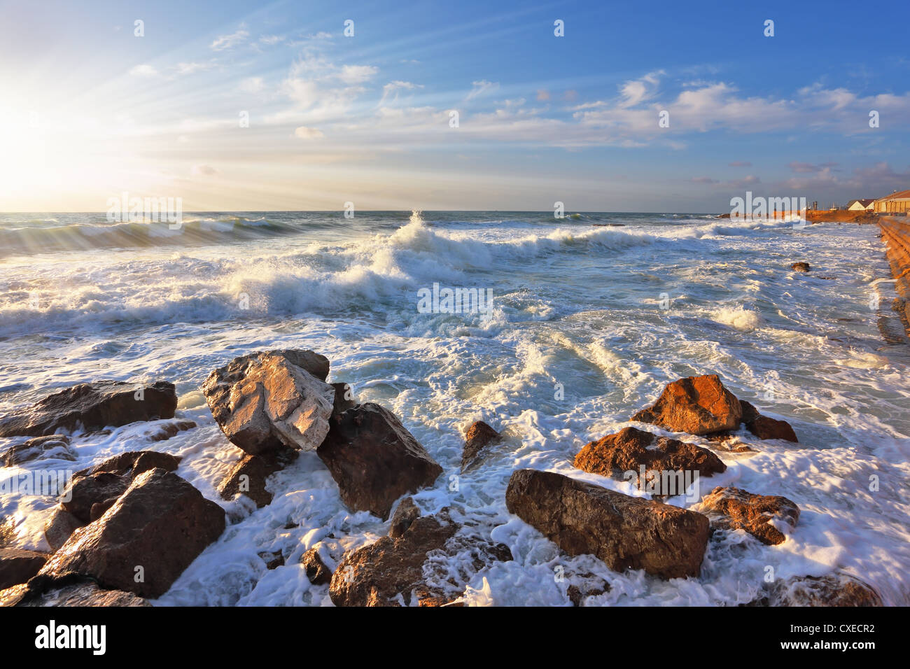 Magnificent sunset on sea Stock Photo - Alamy