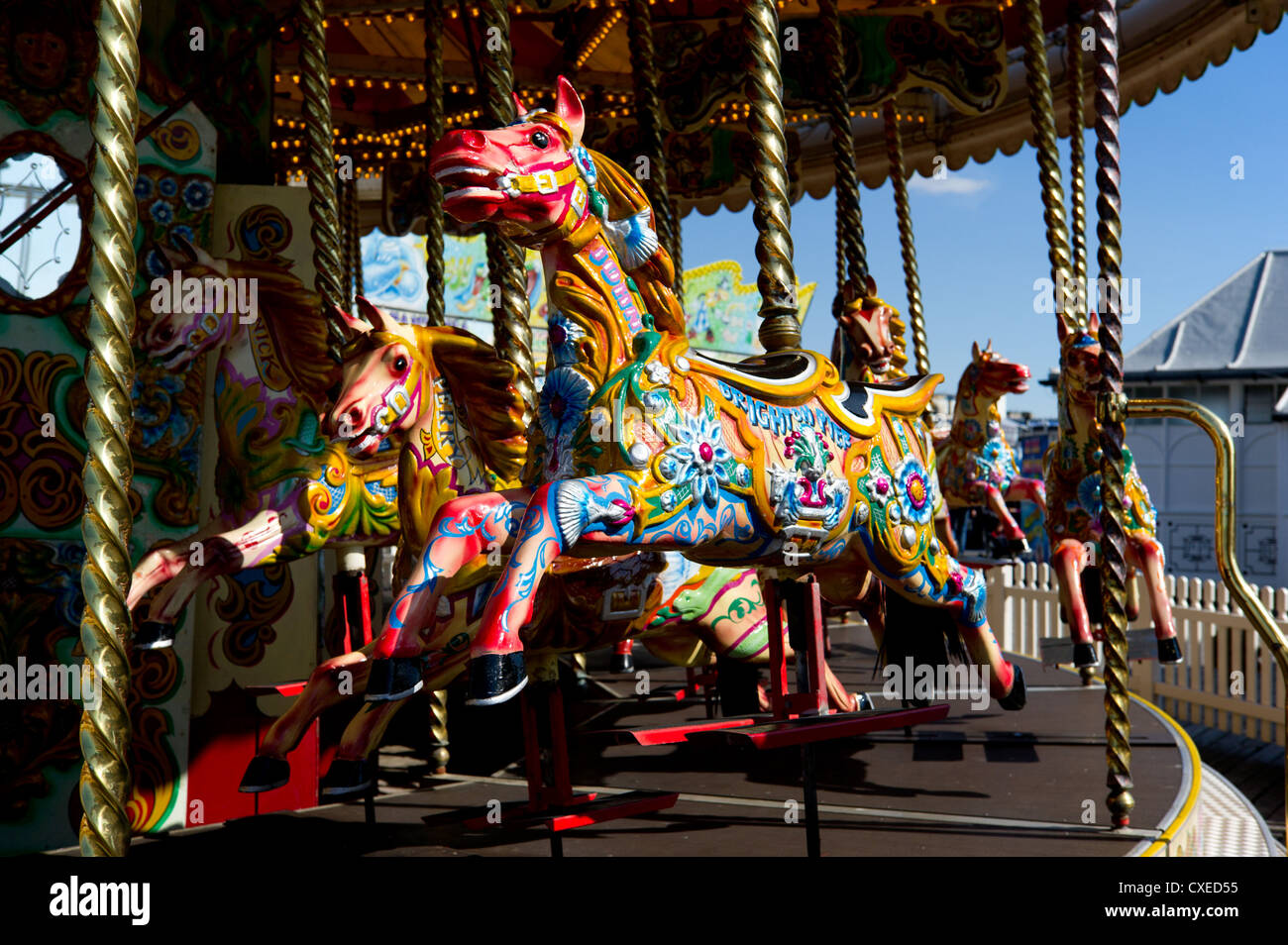 Traditional fair carousel hi-res stock photography and images - Alamy