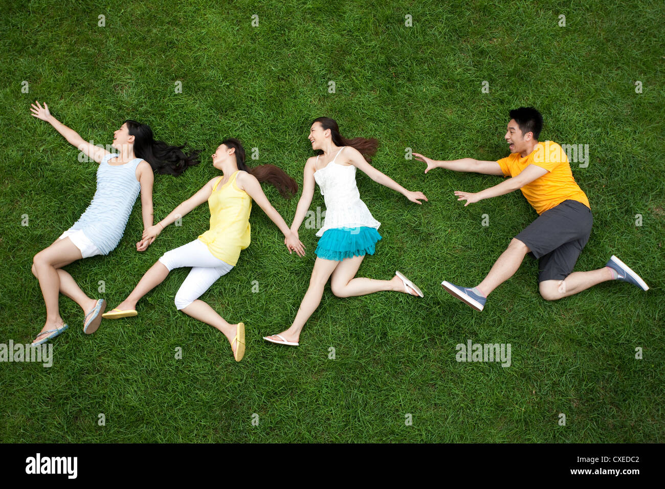 Young couple playing chase game hi-res stock photography and images - Alamy