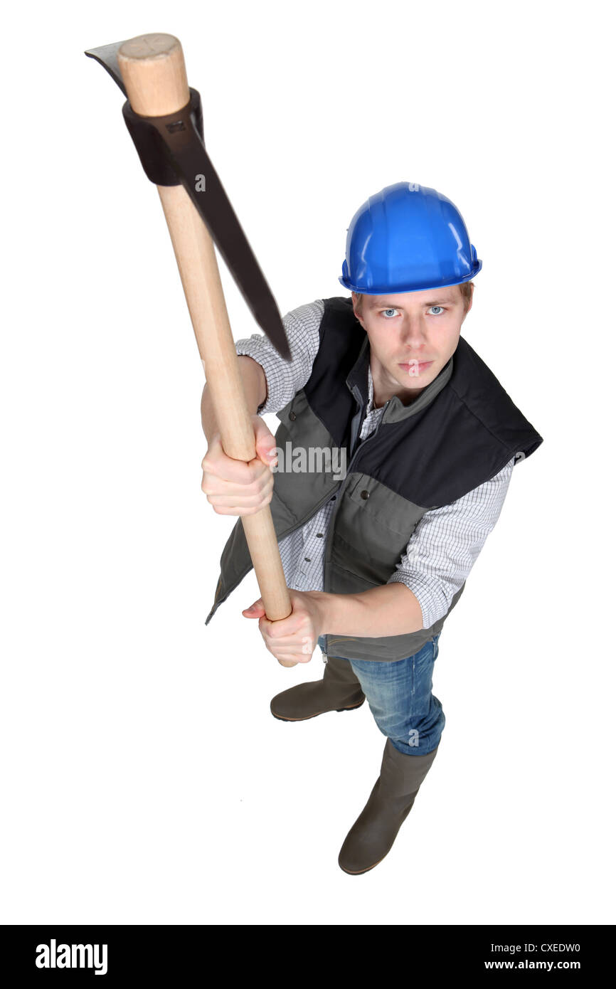 Man posing with axe hi-res stock photography and images - Alamy