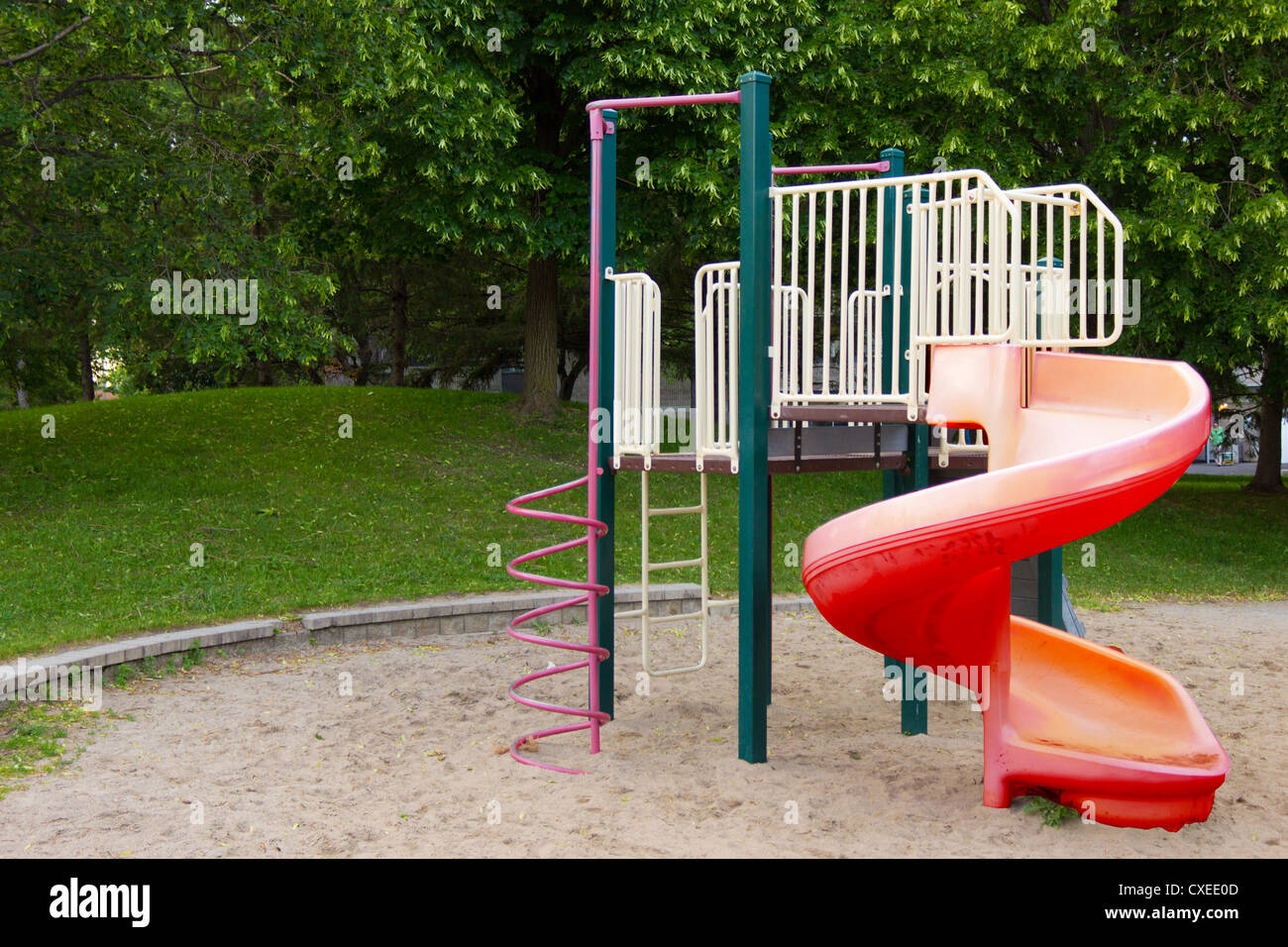 A play structure for children in the park Stock Photo - Alamy