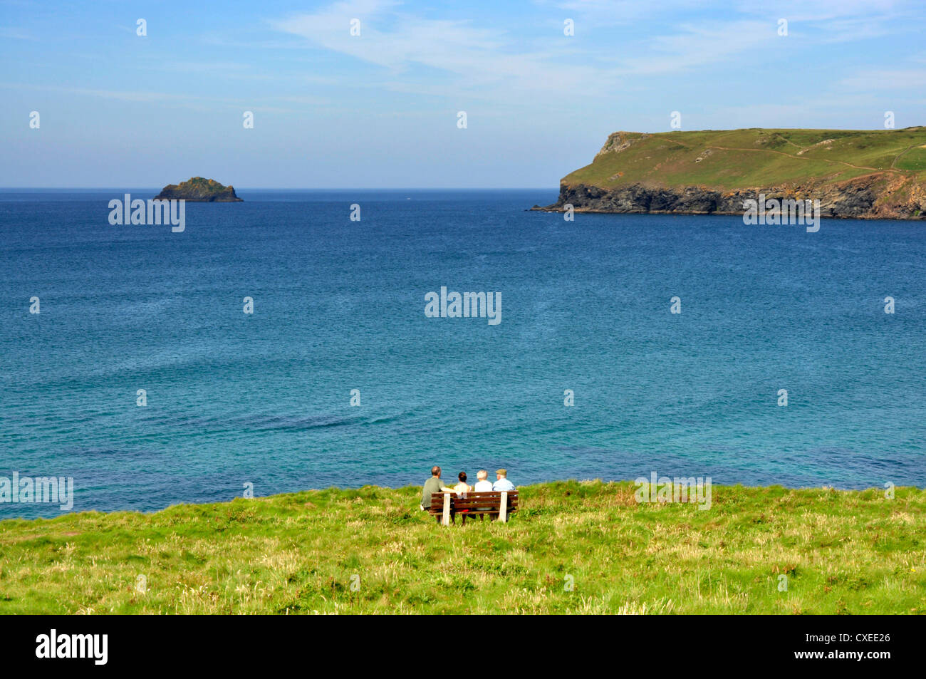 North Cornwall Coast Path - viewpoint to Pentire Point - across Hayle ...