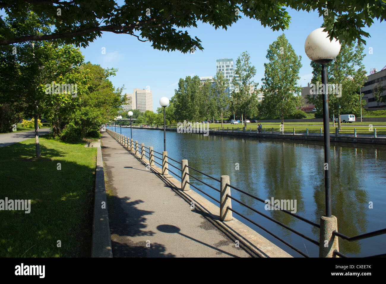 The Rideau Canal in Ottawa, Canada. A UNESCO World Heritage Site Stock ...