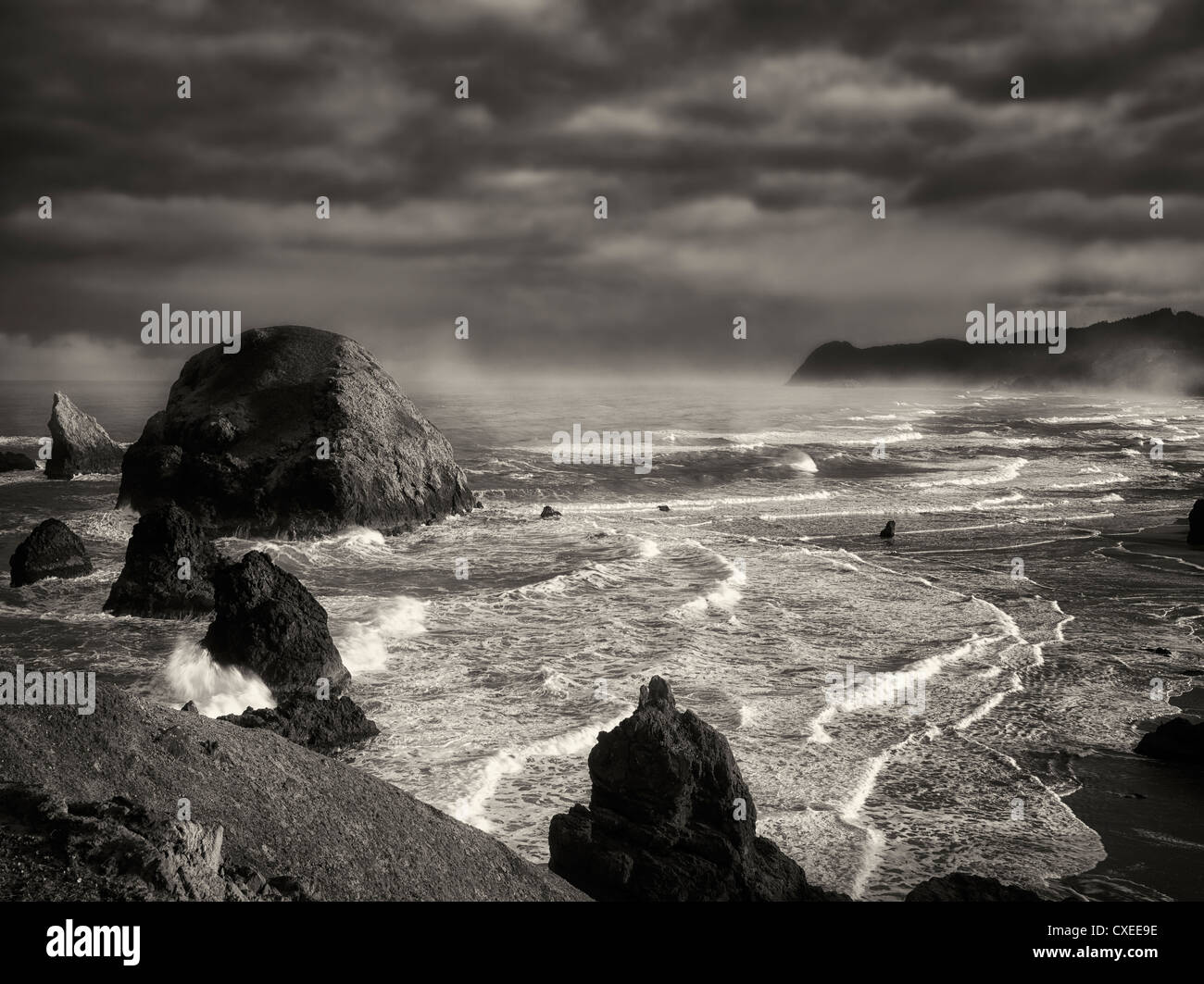 Oregon coastline at sunrise, near Crook Point Stock Photo - Alamy