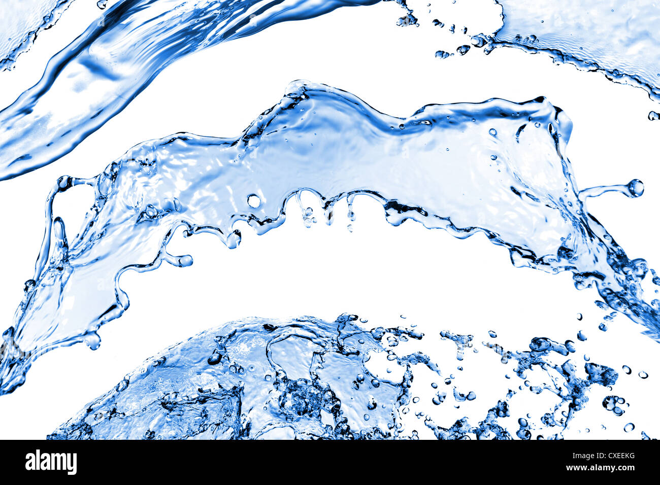 water splashes isolated on white Stock Photo - Alamy