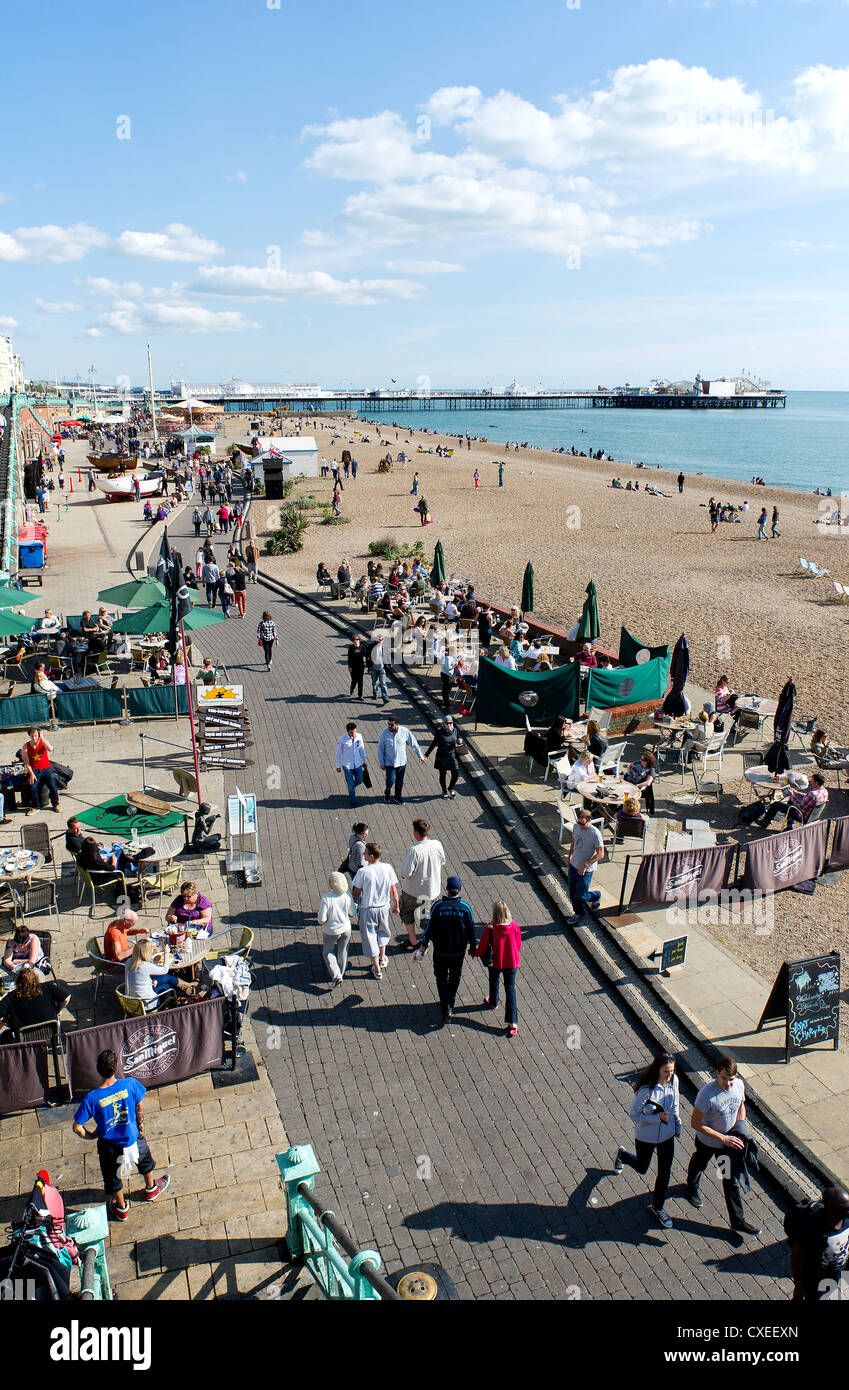 Seafront beach cafes brighton beach hi-res stock photography and images ...