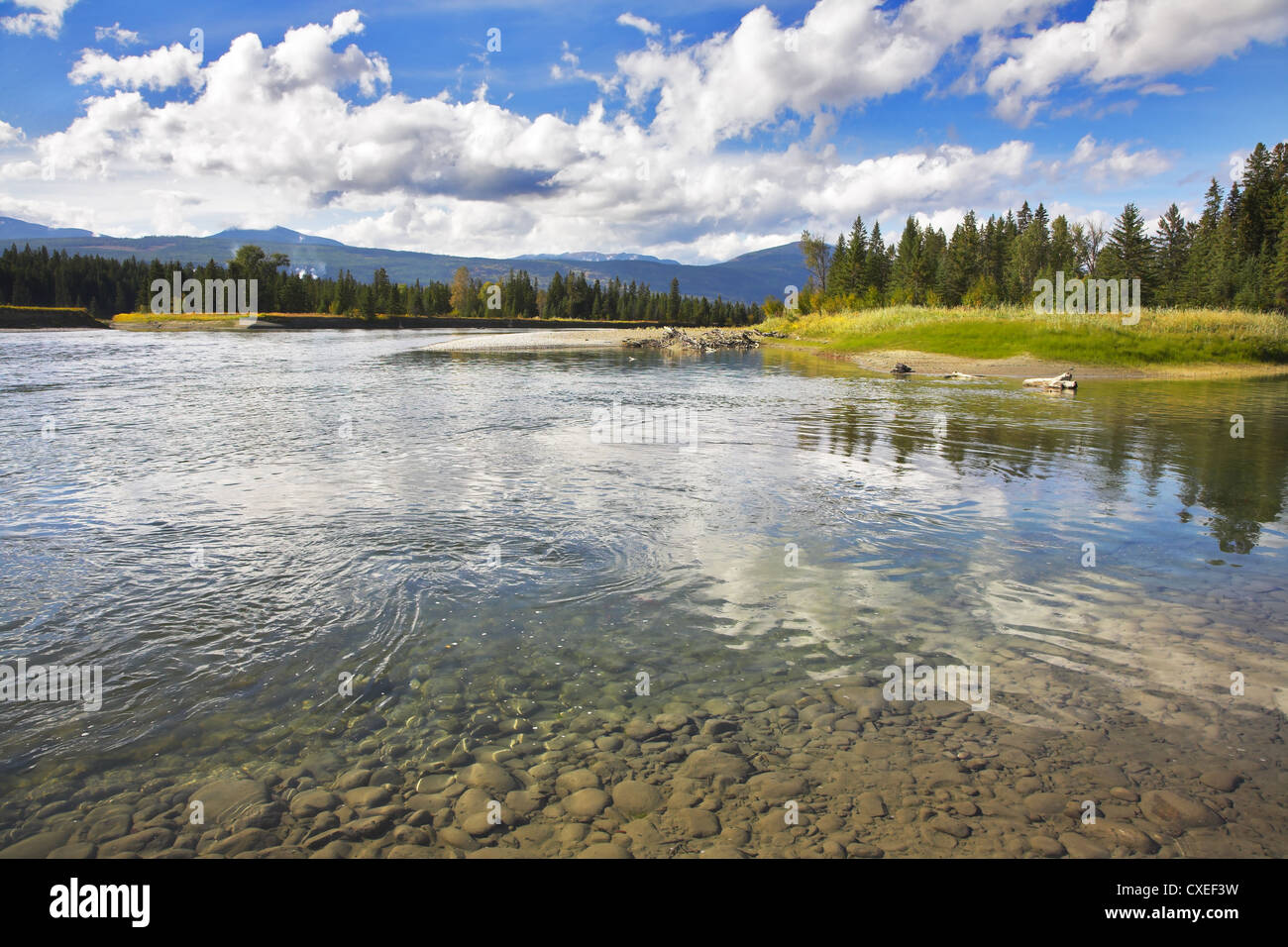 Shallow northern lake Stock Photo - Alamy