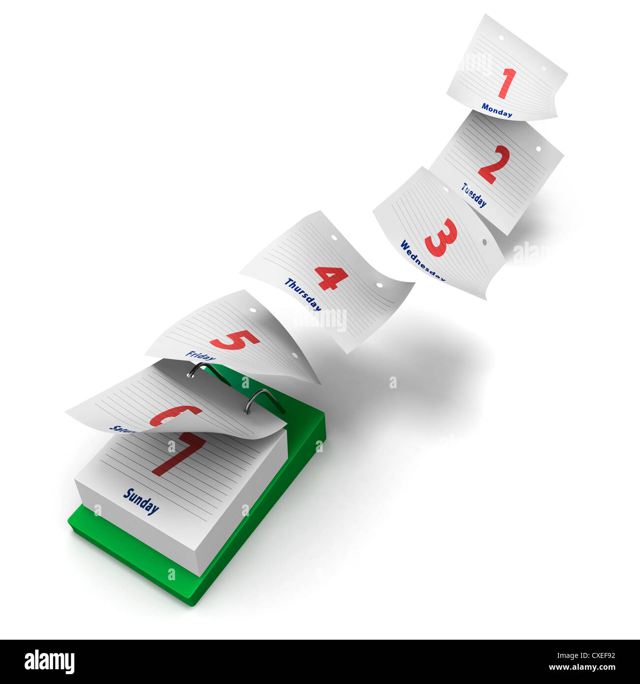 7 days calendar hi-res stock photography and images - Alamy