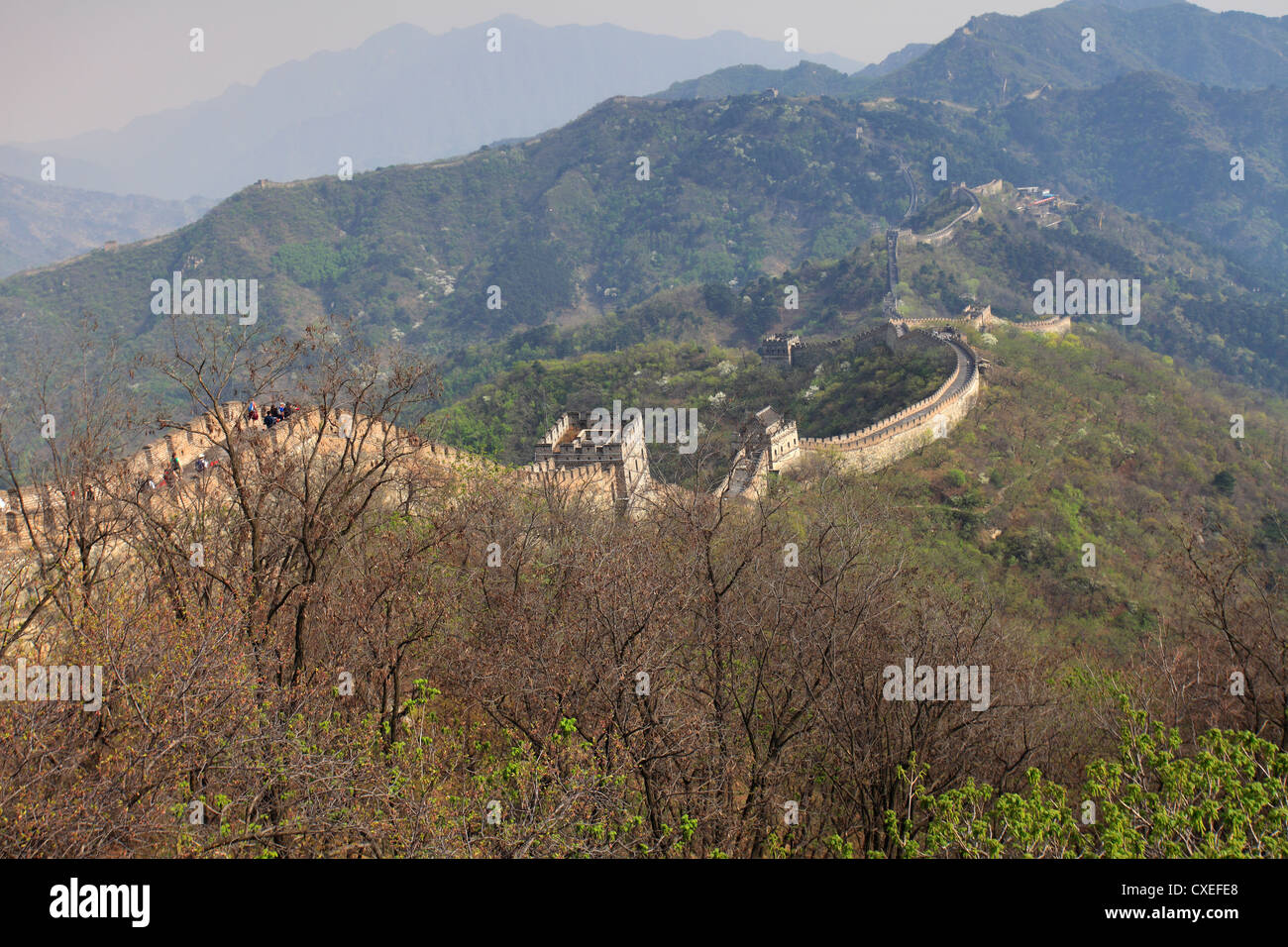 The Mutianyu section of the Great Wall of China, Mutianyu valley ...