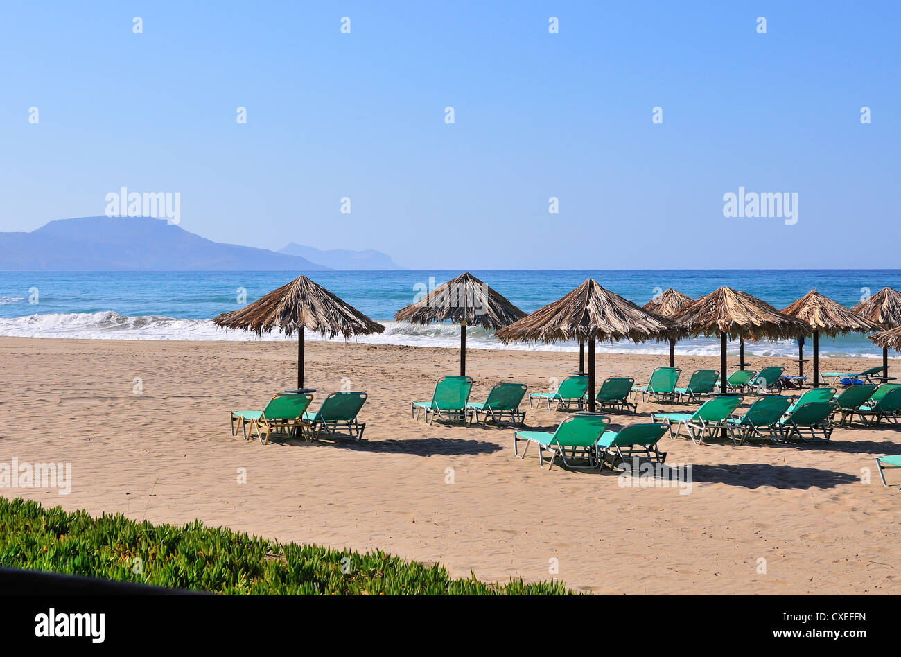 Paralia Kouma beach -West of Rethymnon Crete Stock Photo - Alamy