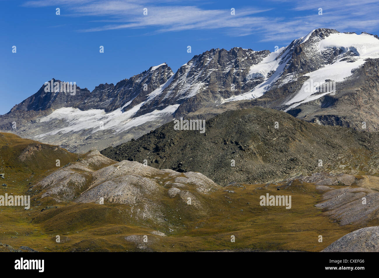 the massif of the Gran Paradiso, Gran Paradiso NP, Piedmont, Italy ...