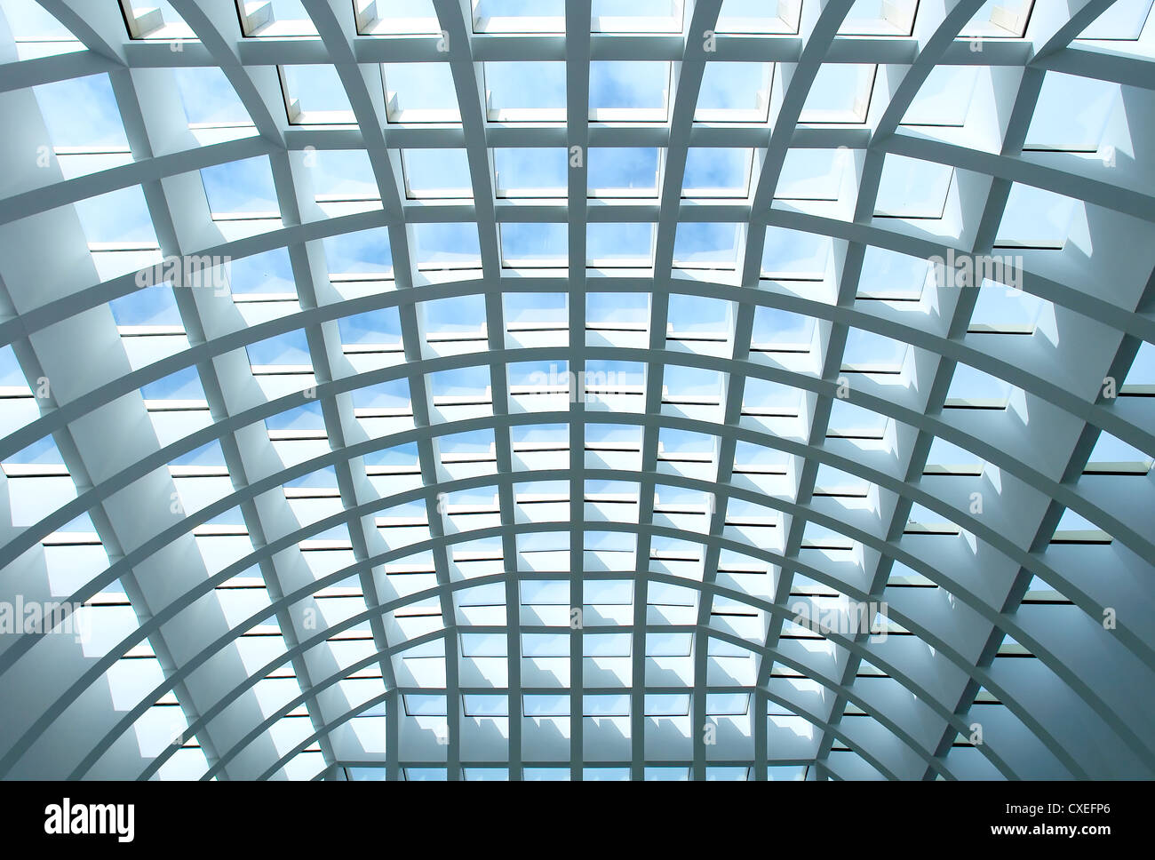 Geometric pattern ceiling of office building Stock Photo - Alamy