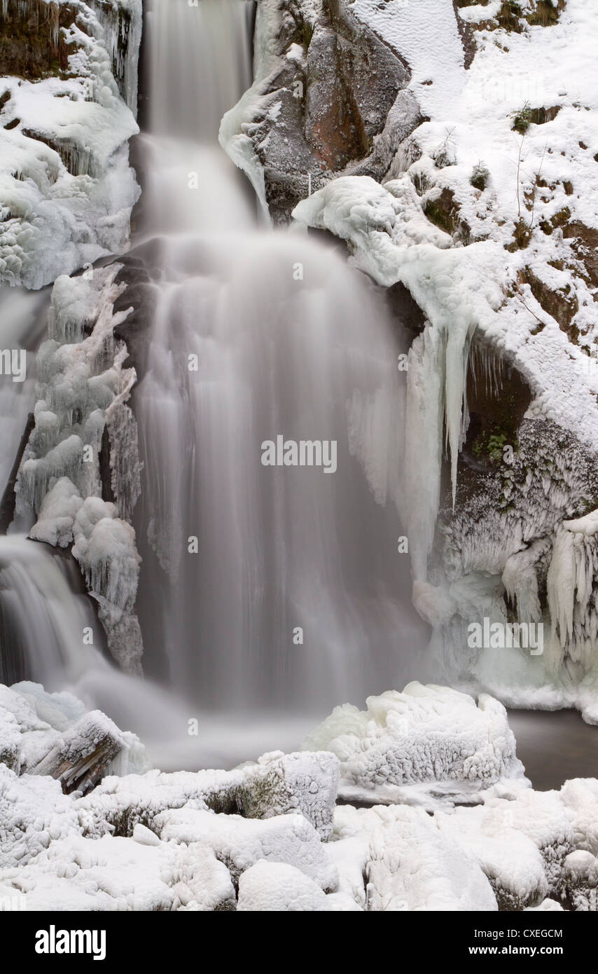 Triberger waterfall in winter, Black Forest, Germany Stock Photo - Alamy