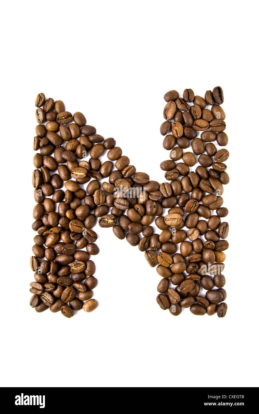 coffee letter isolated on white Stock Photo - Alamy