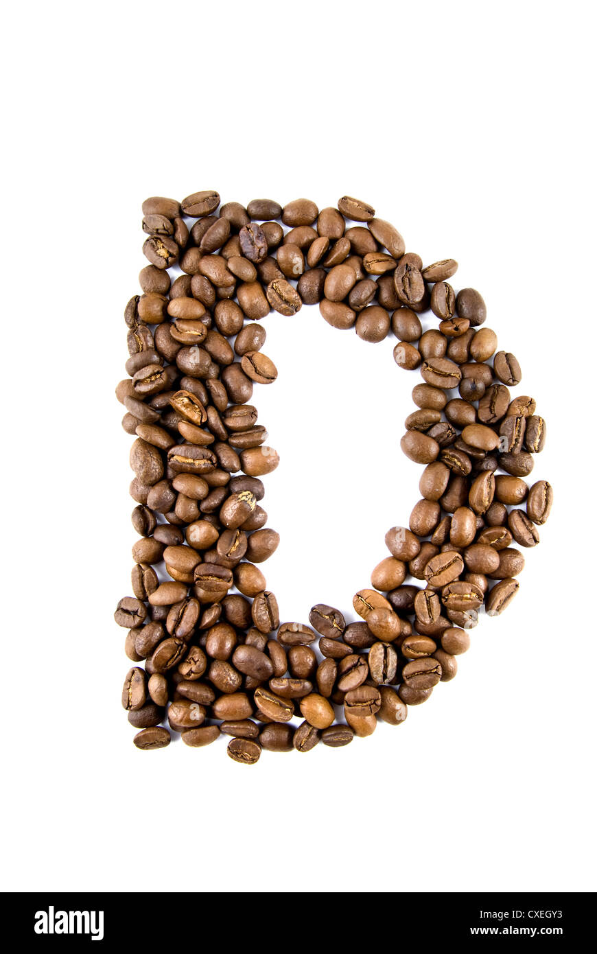 coffee letter isolated on white Stock Photo - Alamy