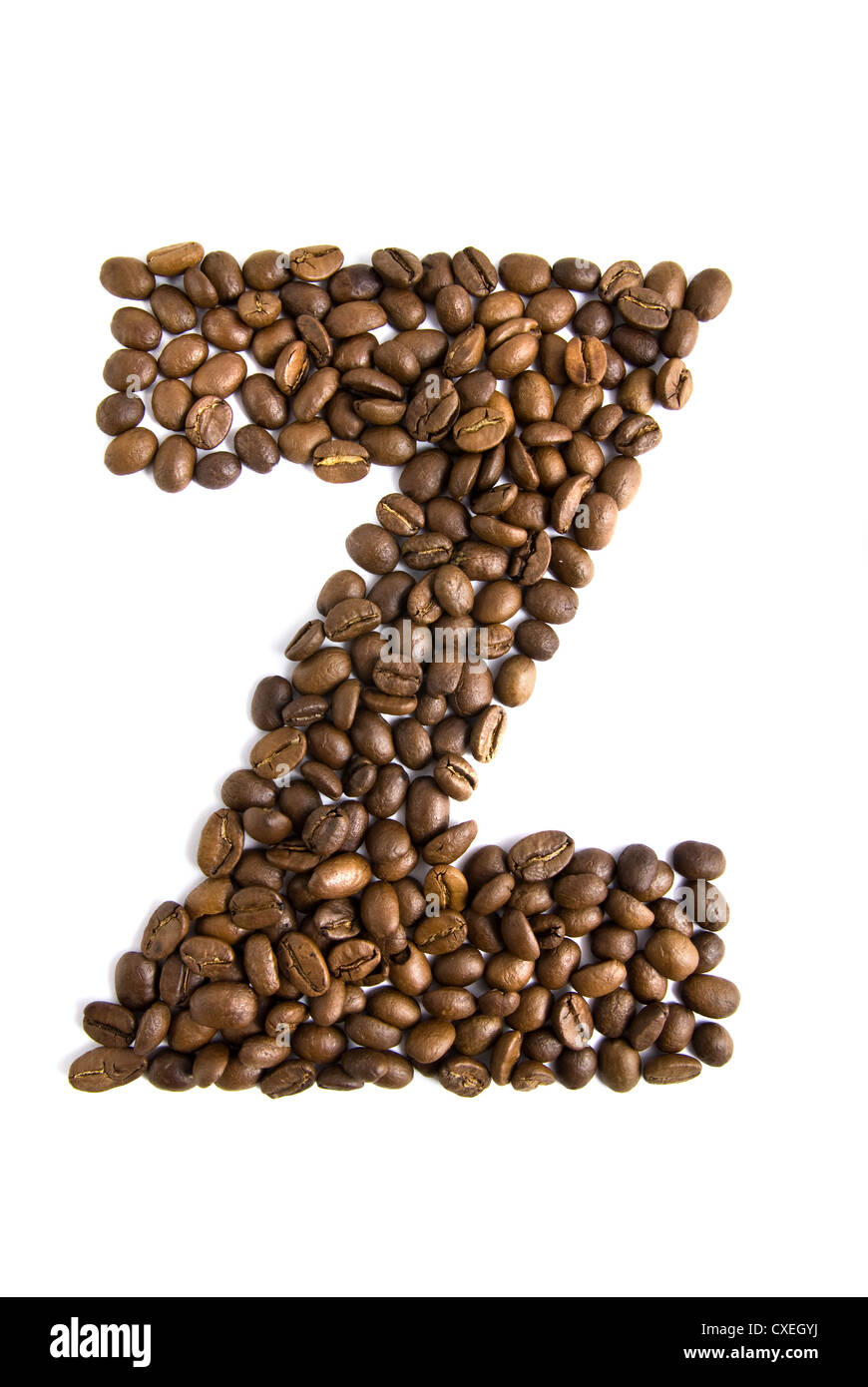 Alphabet from coffee beans hi-res stock photography and images - Alamy