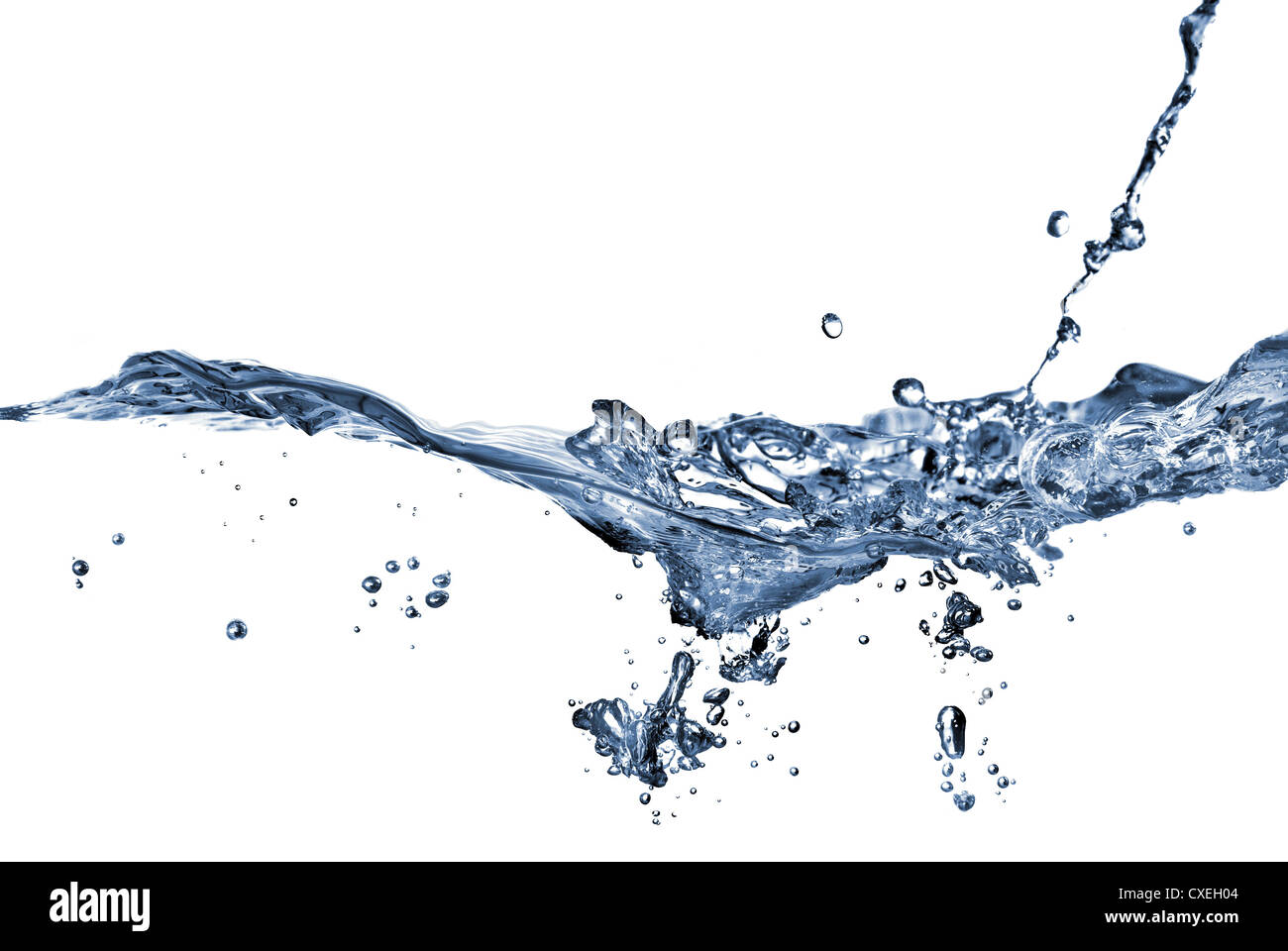 water splash with bubbles isolated on white Stock Photo - Alamy